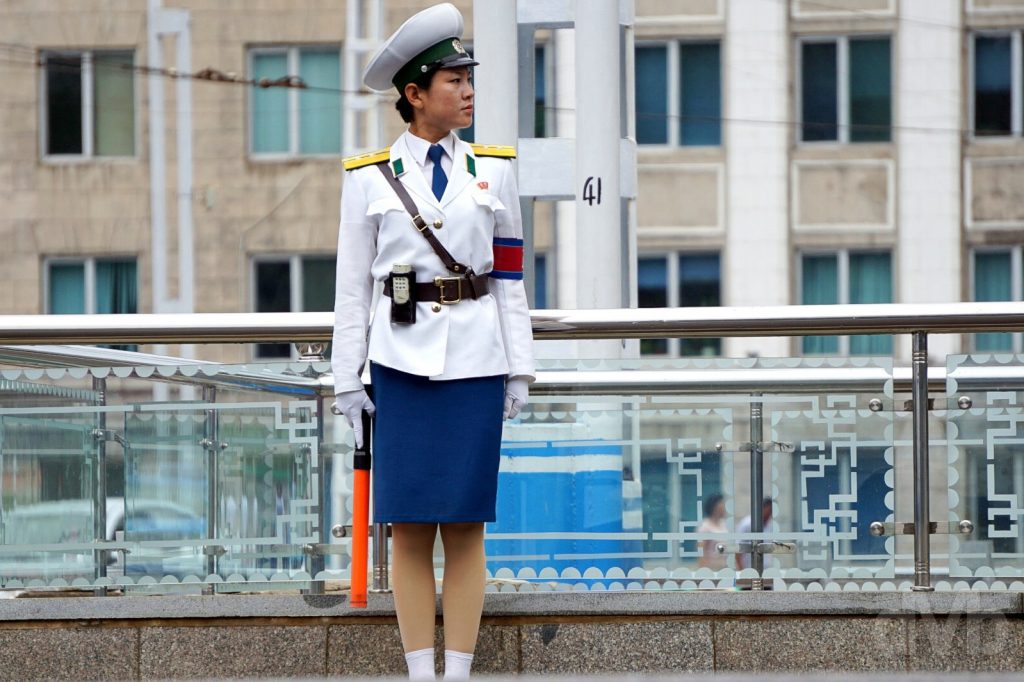 Traffic control Sungri Street Pyongyang North Korea - Worldwide ...