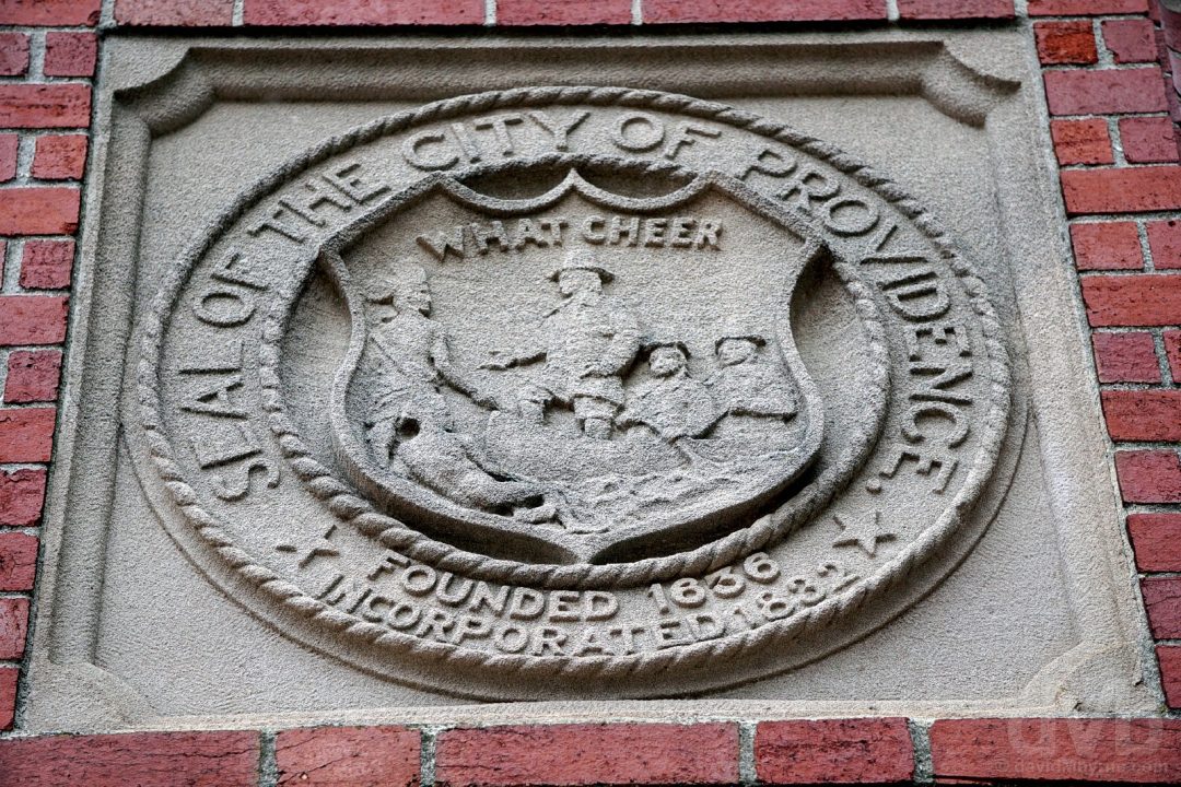 Van Wickle Gates pillar Brown University Providence Rhode Island ...